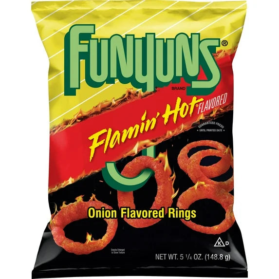 Funyuns Onion Flavored Rings Flamin' Hot Flavored 5.25 Ounce Bag – Shop Care Packages
