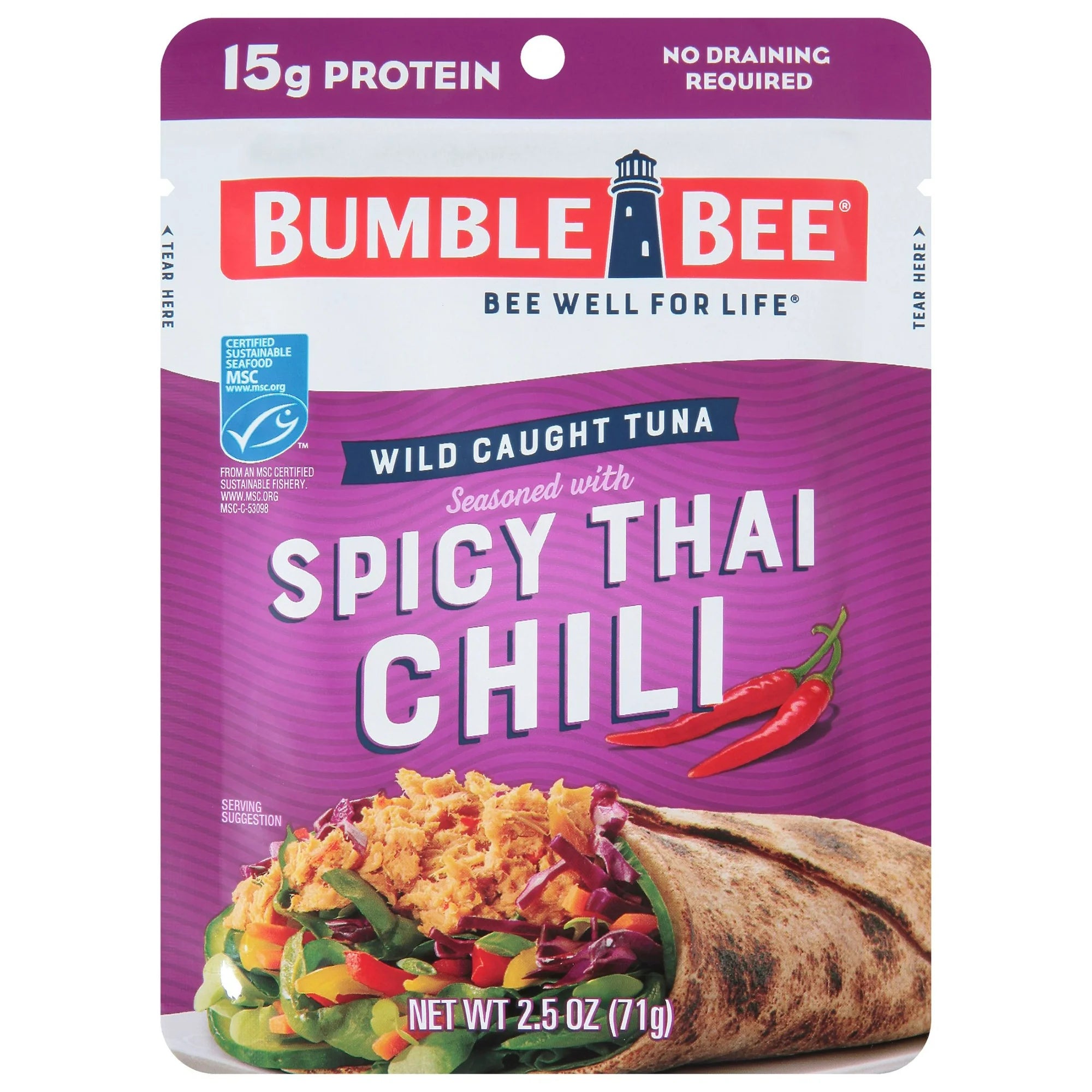 Bumble Bee Spicy Thai Chili Seasoned Pouch Tuna, 2.5 Ounce – Shop Care ...