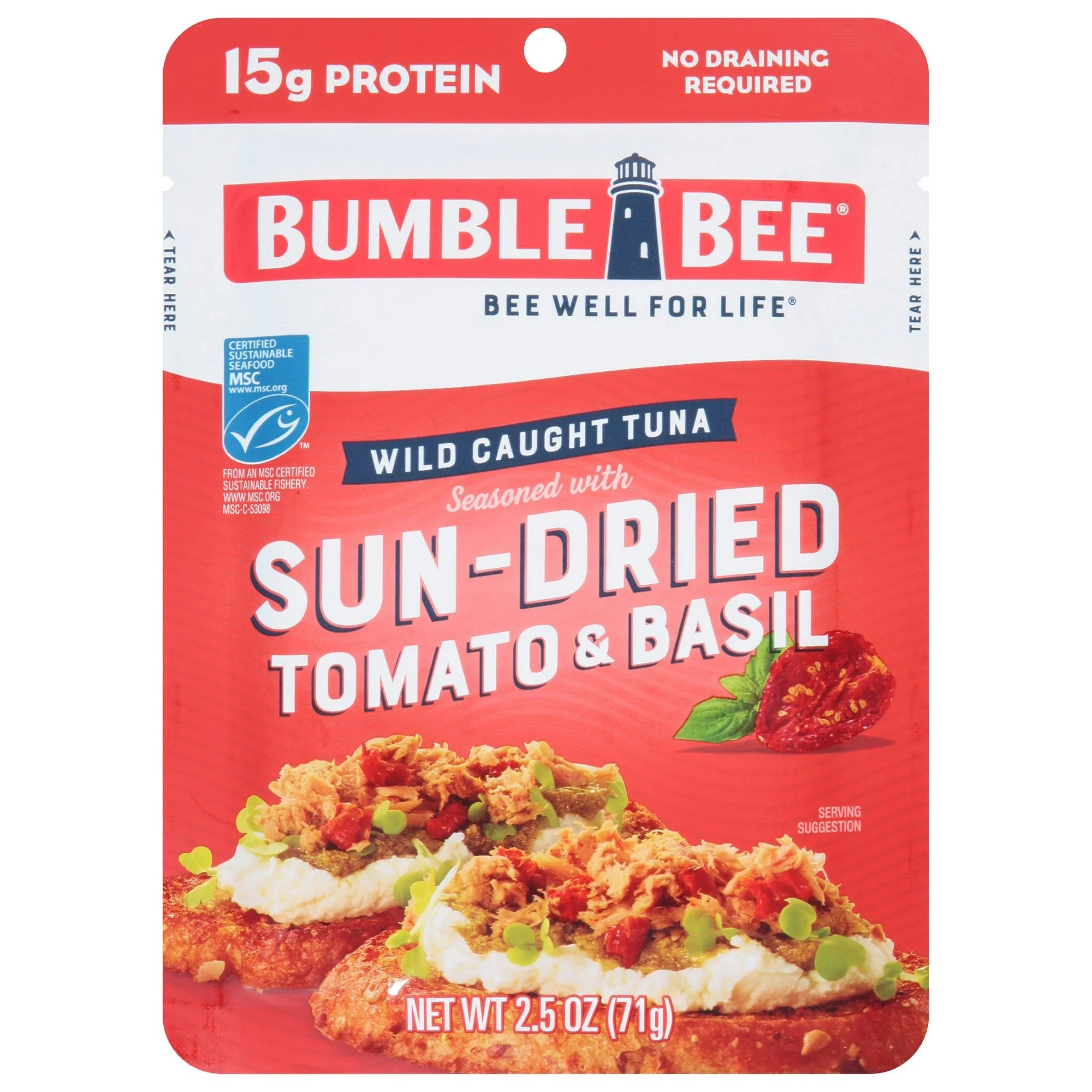Bumble Bee Sun-Dried Tomato & Basil Seasoned Tuna, 2.5 oz Pouch – Shop ...