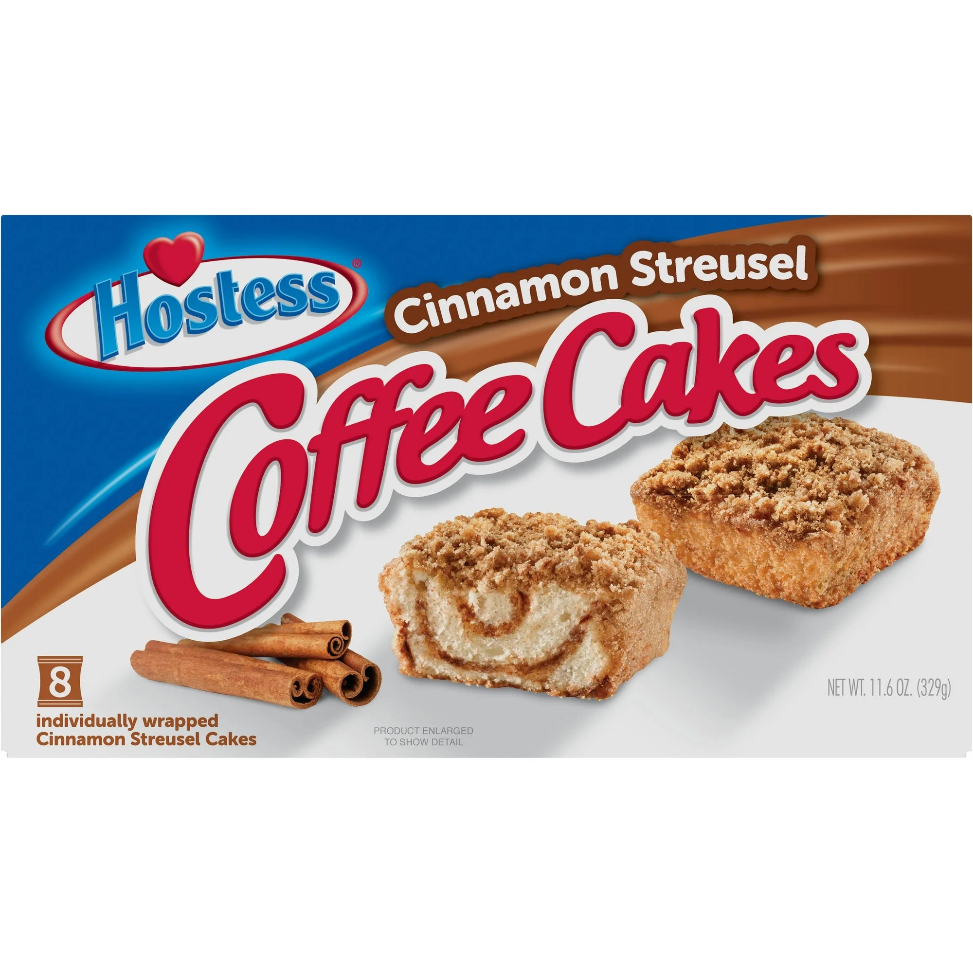 HOSTESS Cinnamon Coffee Cake, Topped with Streusel, Individually Wrapp ...
