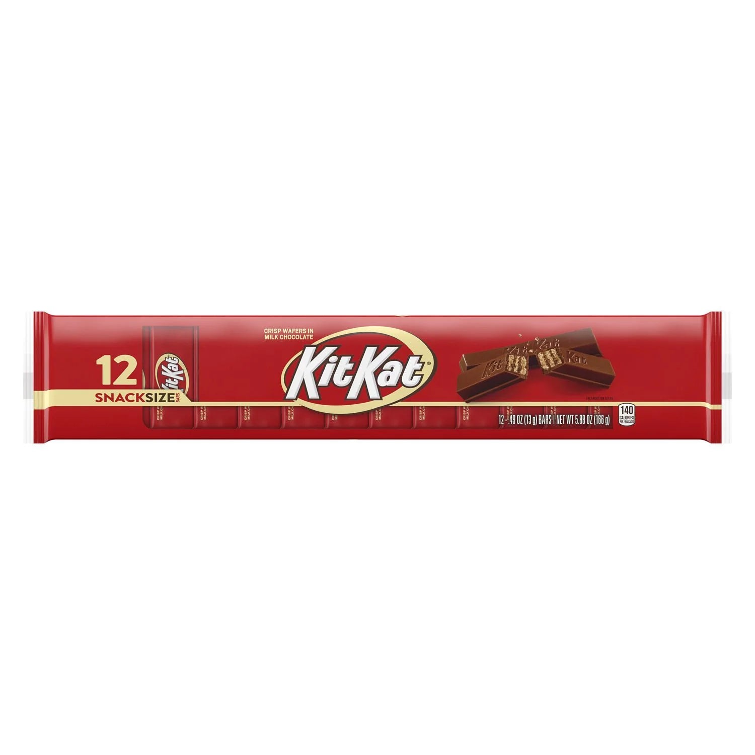 Kit Kat Milk Chocolate Wafer Snack Size Candy, Bars 0.49 oz, 12 Count ...